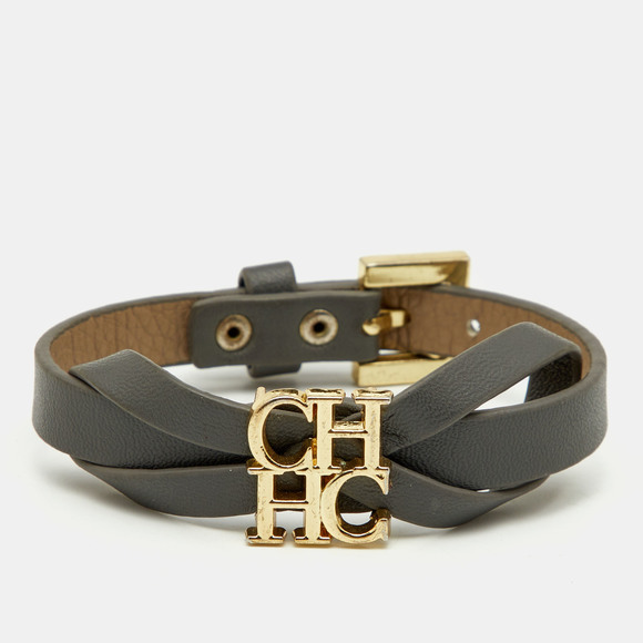 Carolina Herrera | Jewelry | Carolina Herrera Ch Ribbon Leather Gold ...